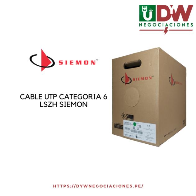 CABLE UTP LSZH CAT.6 SIEMON MORADO - D Y W Negociaciones Olarte SAC